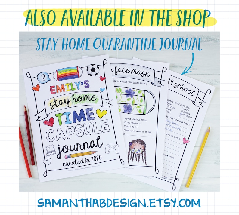 Personalized Kid's All About Me Time Capsule Journal / | Etsy