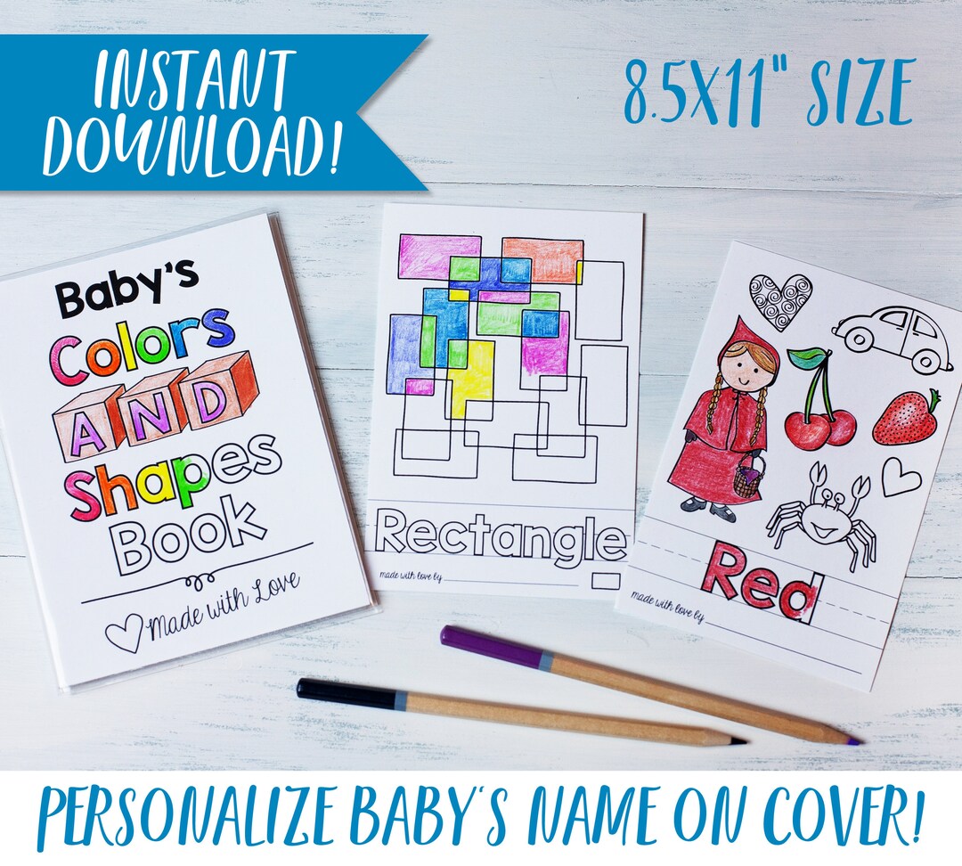 Baby's First Colors and Shapes Coloring Book: Baby Shower Activity (PDF ...