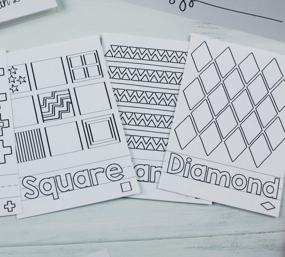 Shapes Coloring Book Activity Preschool Coloring Activity - Etsy