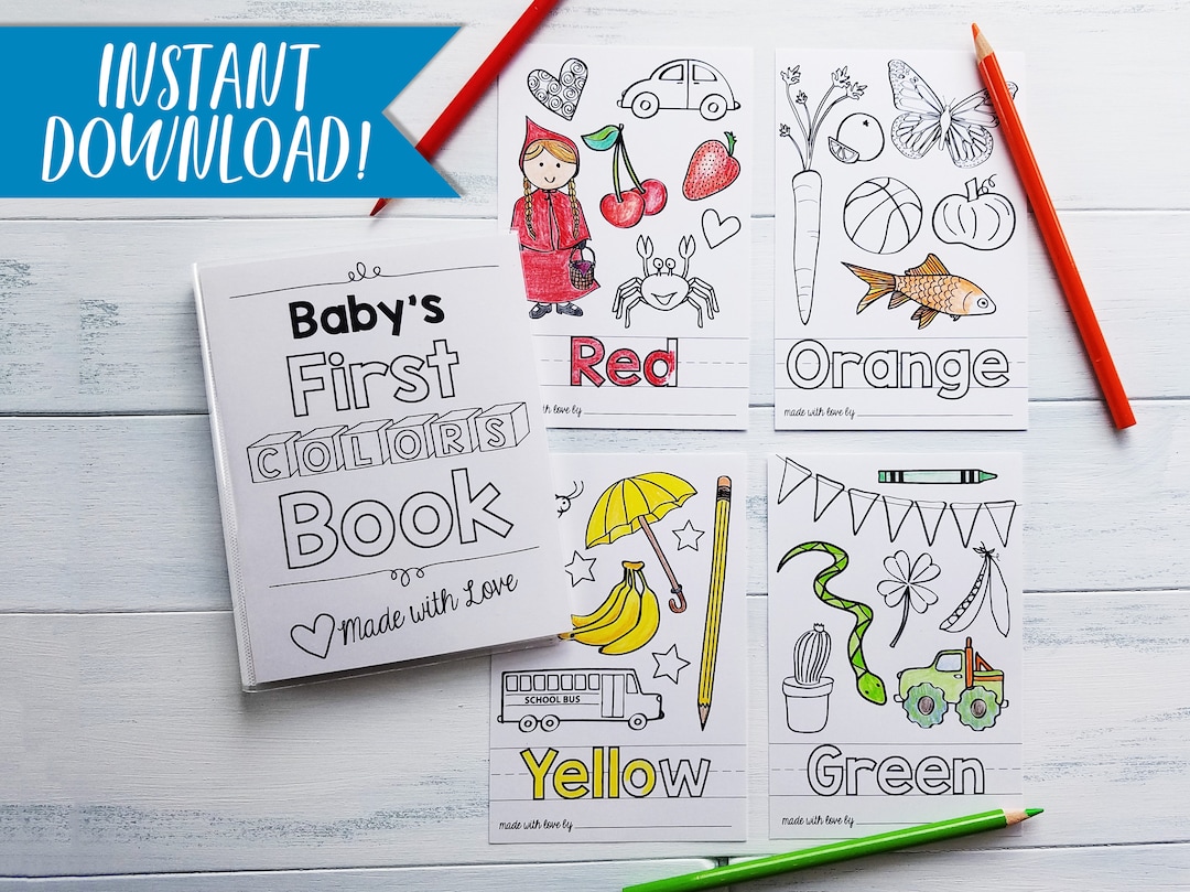 Colors Coloring Book / Coloring Sheets / DIY Baby Shower Activity ...