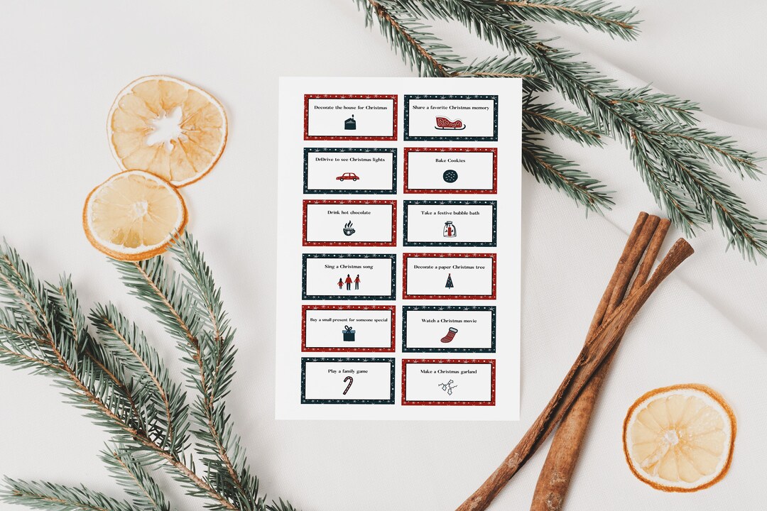 Christmas Advent Calendar Activities Printable | 24 Activities for ...