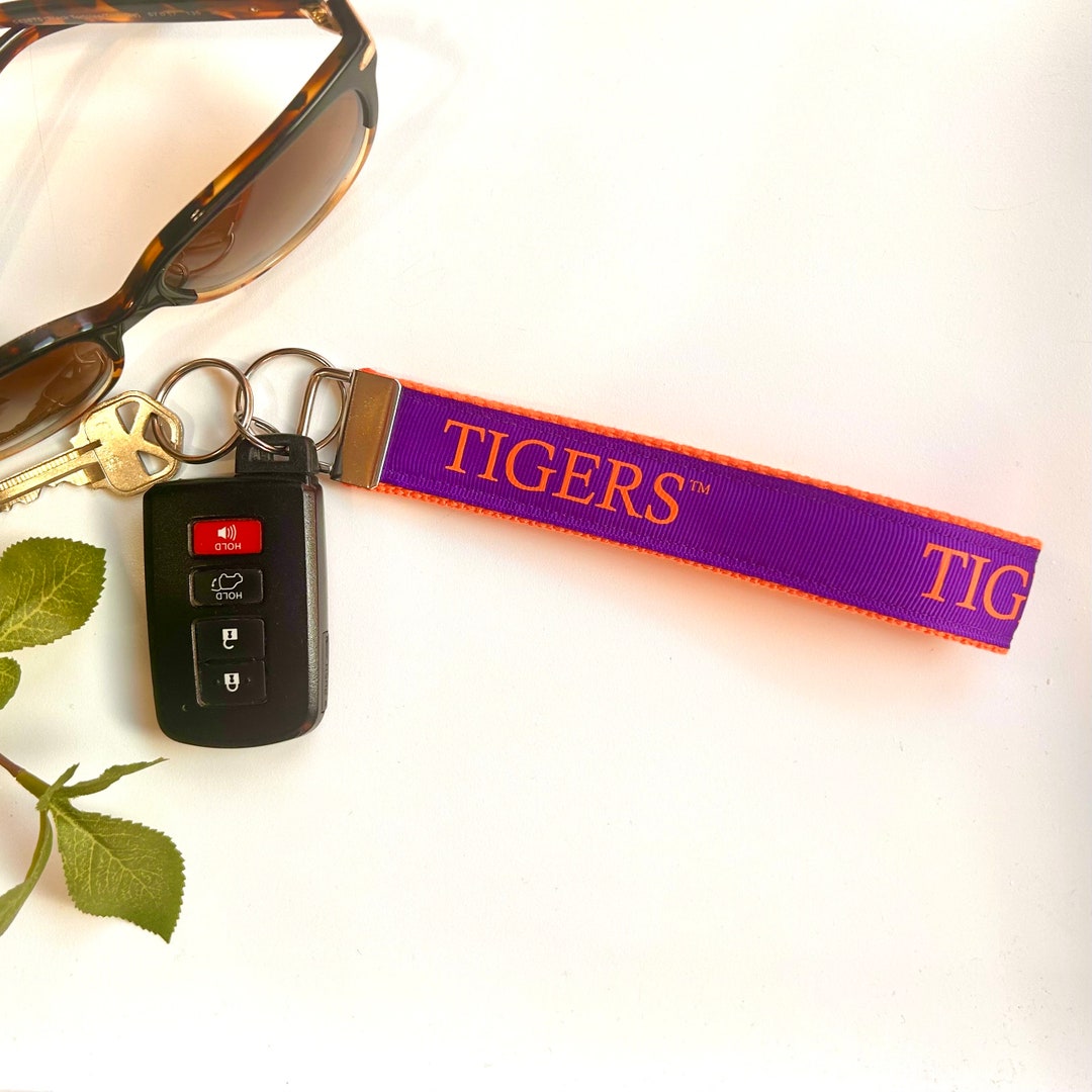 Clemson Tigers College Key Chain Wristlet Key Fob - Etsy