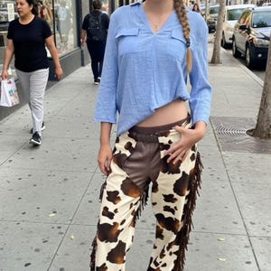 Cow Print Chaps for Women Halloween Costume Western Festival Outfit ...