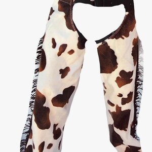 Cow Print Chaps for Women Halloween Costume Western Festival Outfit ...