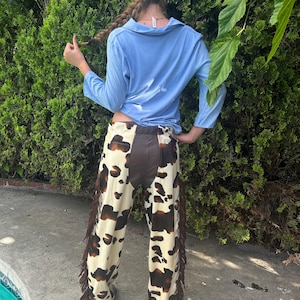 Cow Print Chaps for Women Halloween Costume Western Festival Outfit ...