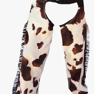 Cow Print Chaps for Women Halloween Costume Western Festival Outfit ...