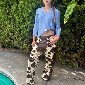 Cow Print Chaps for Women Halloween Costume Western Festival Outfit ...