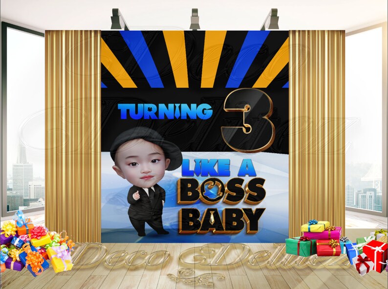 Custom Designed BOSS Theme Backdrop BOSS Backdrop for a Boy - Etsy