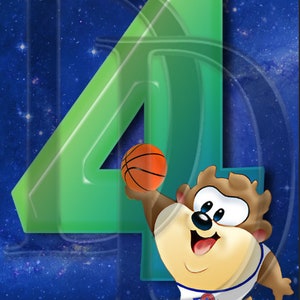Digital 5"x7" BABY JAM Space-themed Table Numbers 1-10 for Kids Parties ...