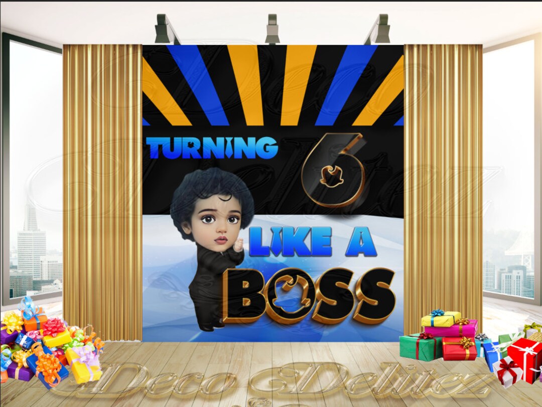 Custom Designed BOSS Theme Backdrop; BOSS Backdrop for a Boy; Big Boss ...