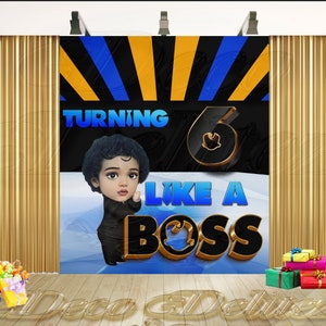 Custom Designed BOSS Theme Backdrop; BOSS Backdrop for a Boy; Big Boss ...