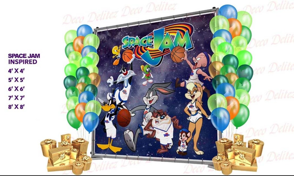 CARTOON SPACE JAM Backdrop The Squad Characters Backdrop | Etsy