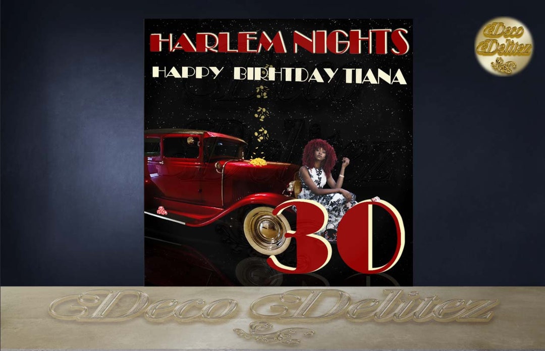 It's A HARLEM NIGHT'S Custom BACKDROP; Custom Design Great Gatsby Party ...