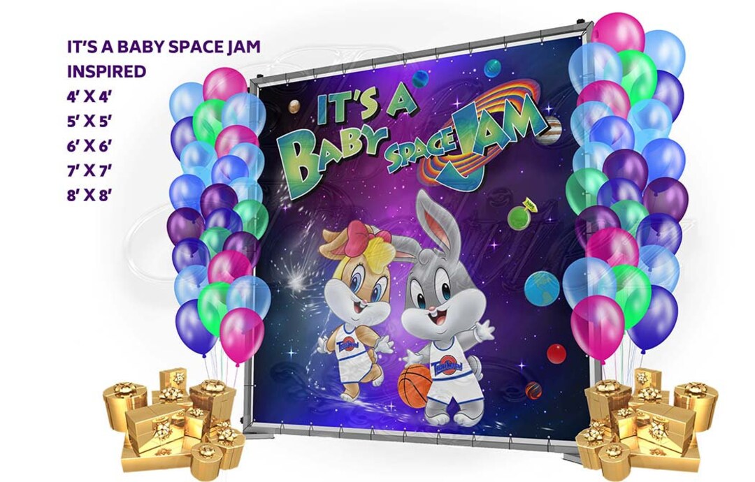 Baby Space Jam Backdrop: Custom Birthday Party Decoration - Etsy