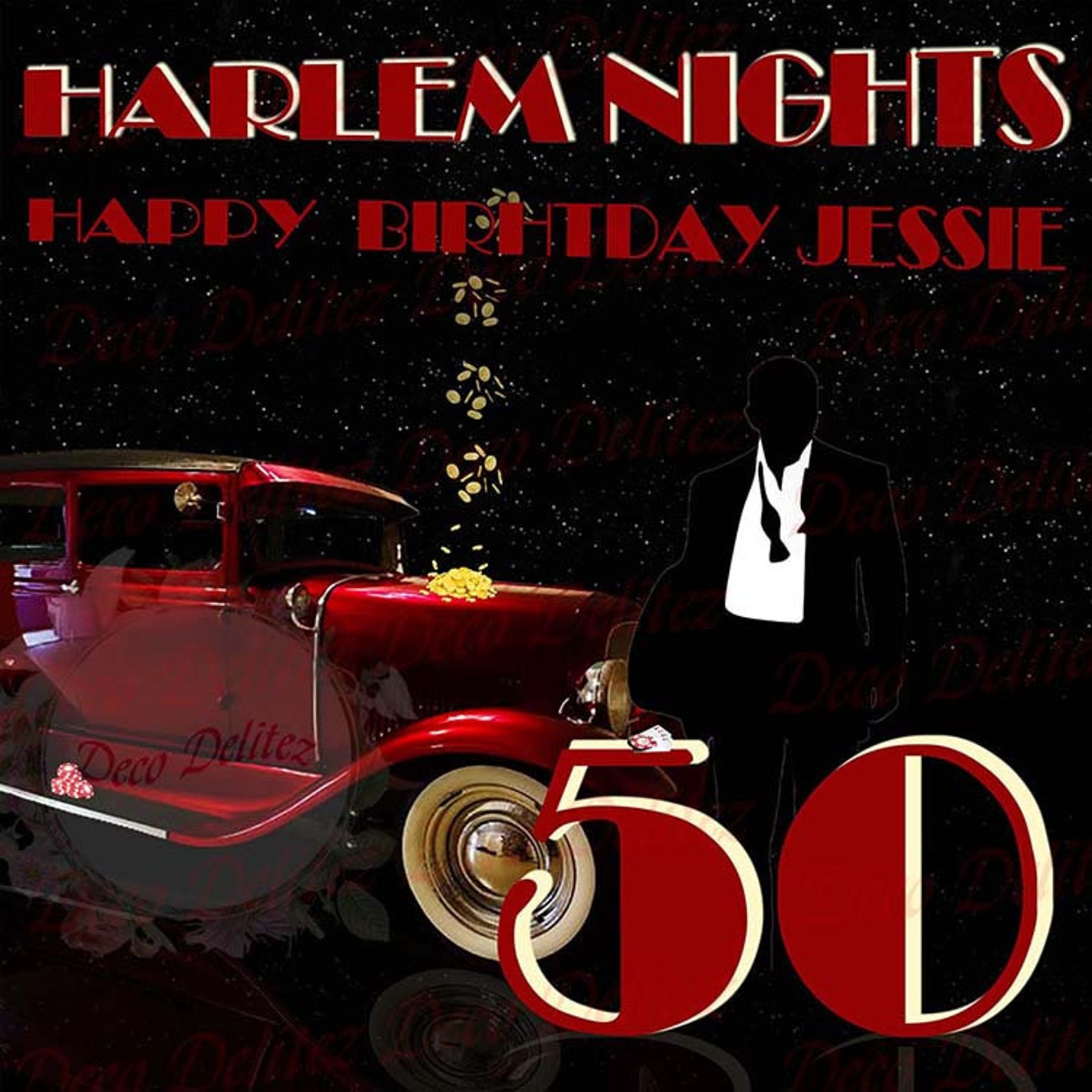 It's A HARLEM NIGHT'S Custom BACKDROP; Custom Design Great Gatsby Party ...