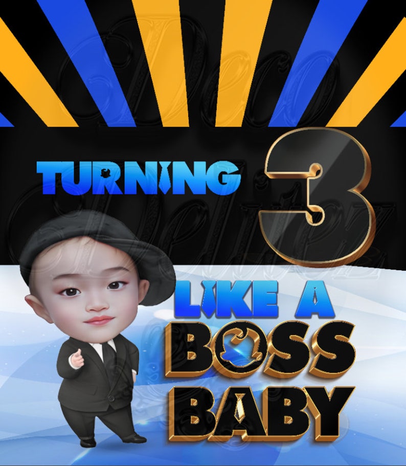Custom Designed BOSS Theme Backdrop; BOSS Backdrop for a Boy; Big Boss ...
