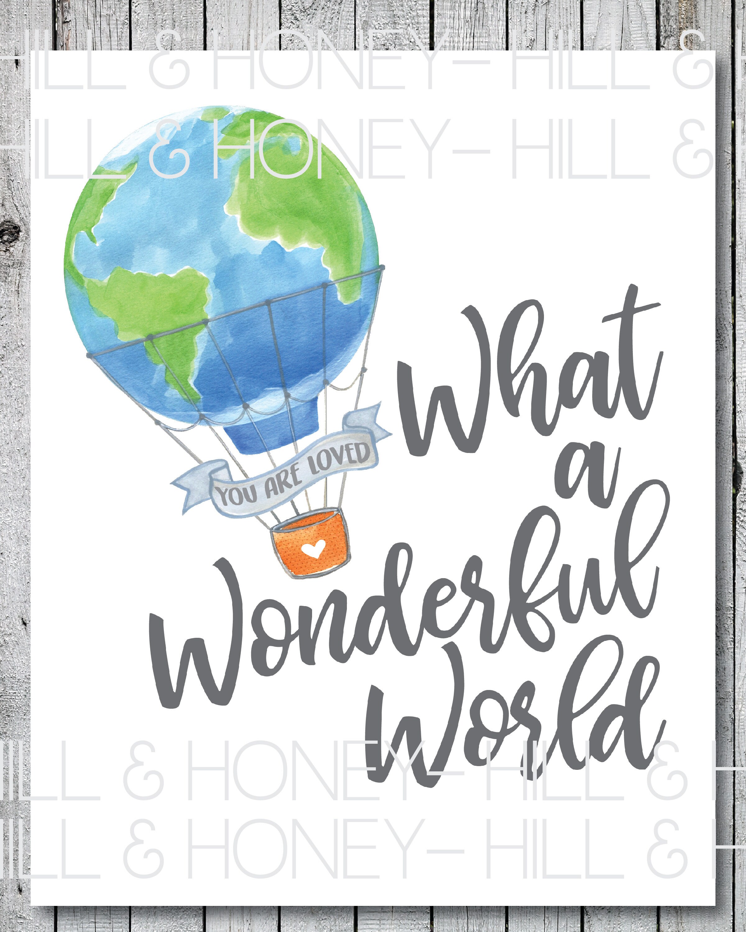 What a Wonderful World 8x10 Printable Art for Children's Room/nursery ...