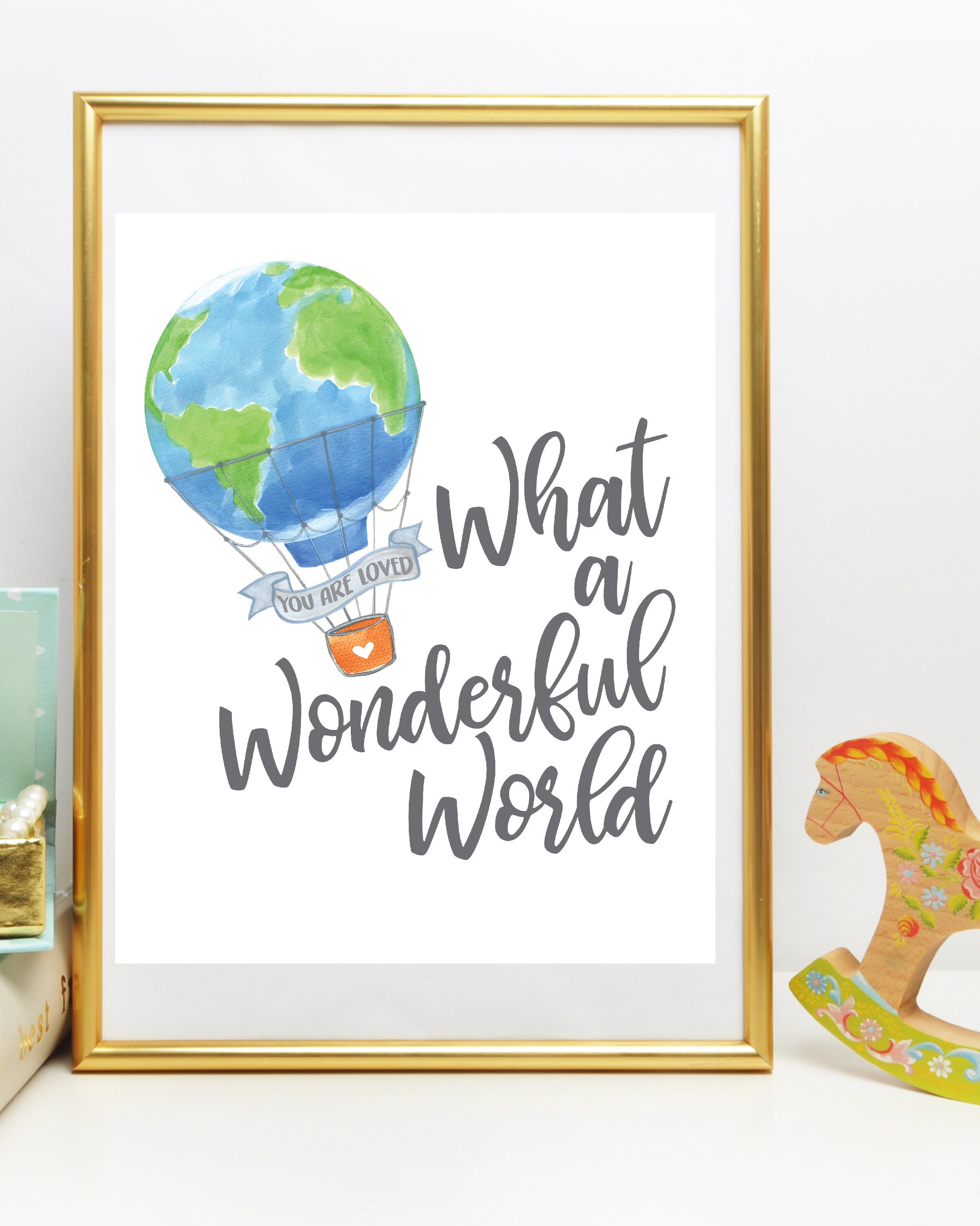 What a Wonderful World 8x10 Printable Art for Children's Room/nursery ...