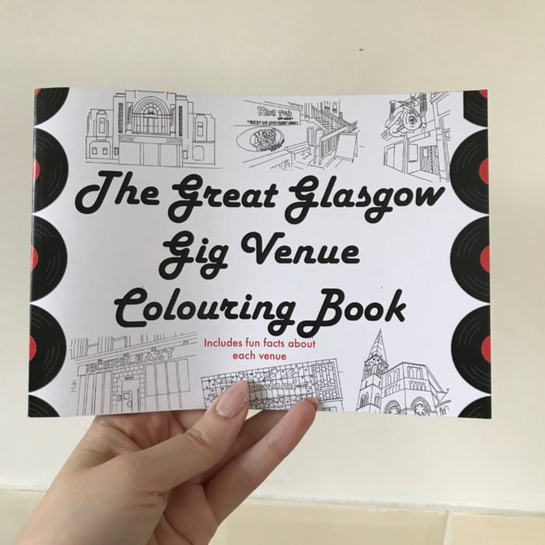 Glasgow Gig Venues A5 Colouring Book Music Fan Gift - Etsy UK