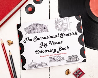 Glasgow Gig Venues - A5 Colouring Book - Music Fan Gift - Scottish ...