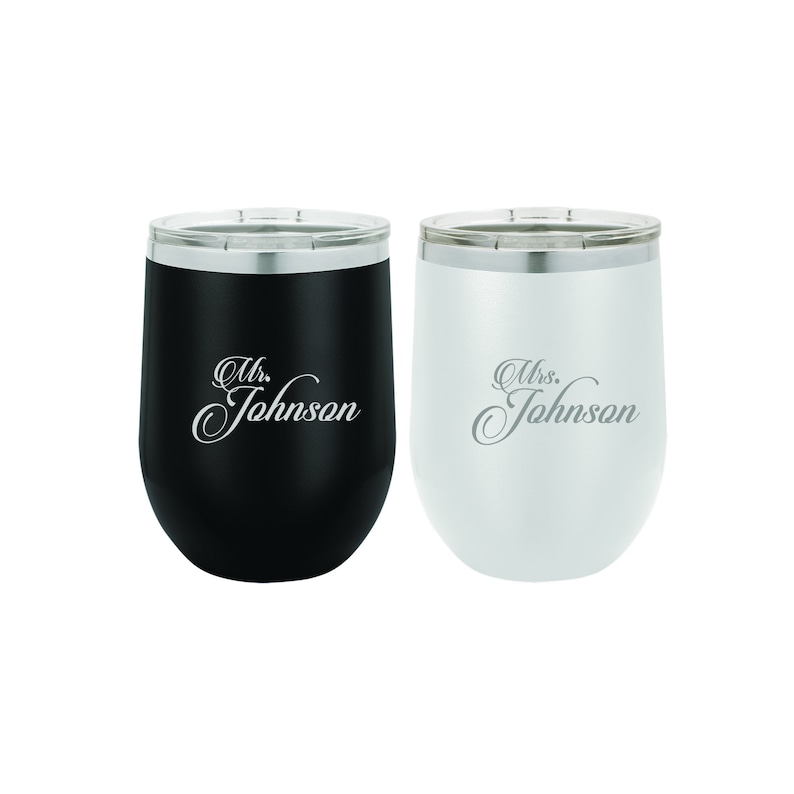 Insulated Stemless Wine Glass Personalized Wine Tumbler Etsy