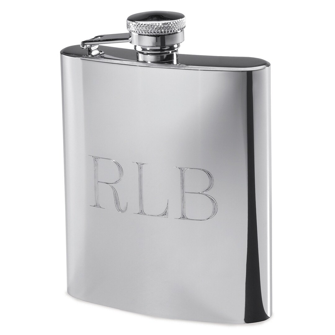Polished Stainless Steel Flask | Personalized Flask | Metal Flask ...