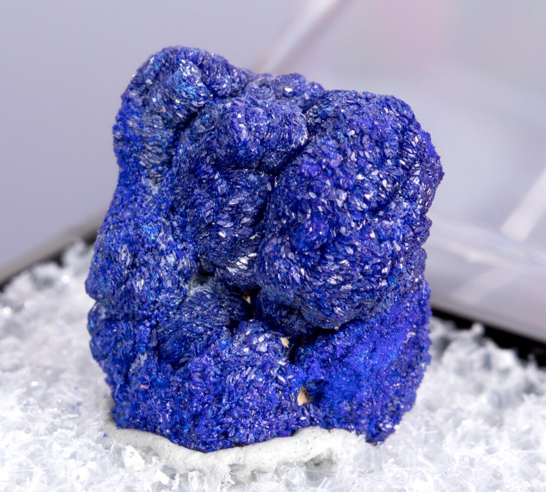 Blue AZURITE Crystal Geode 0.19 Oz Chakra Stone Specimen Thumbnail in ...
