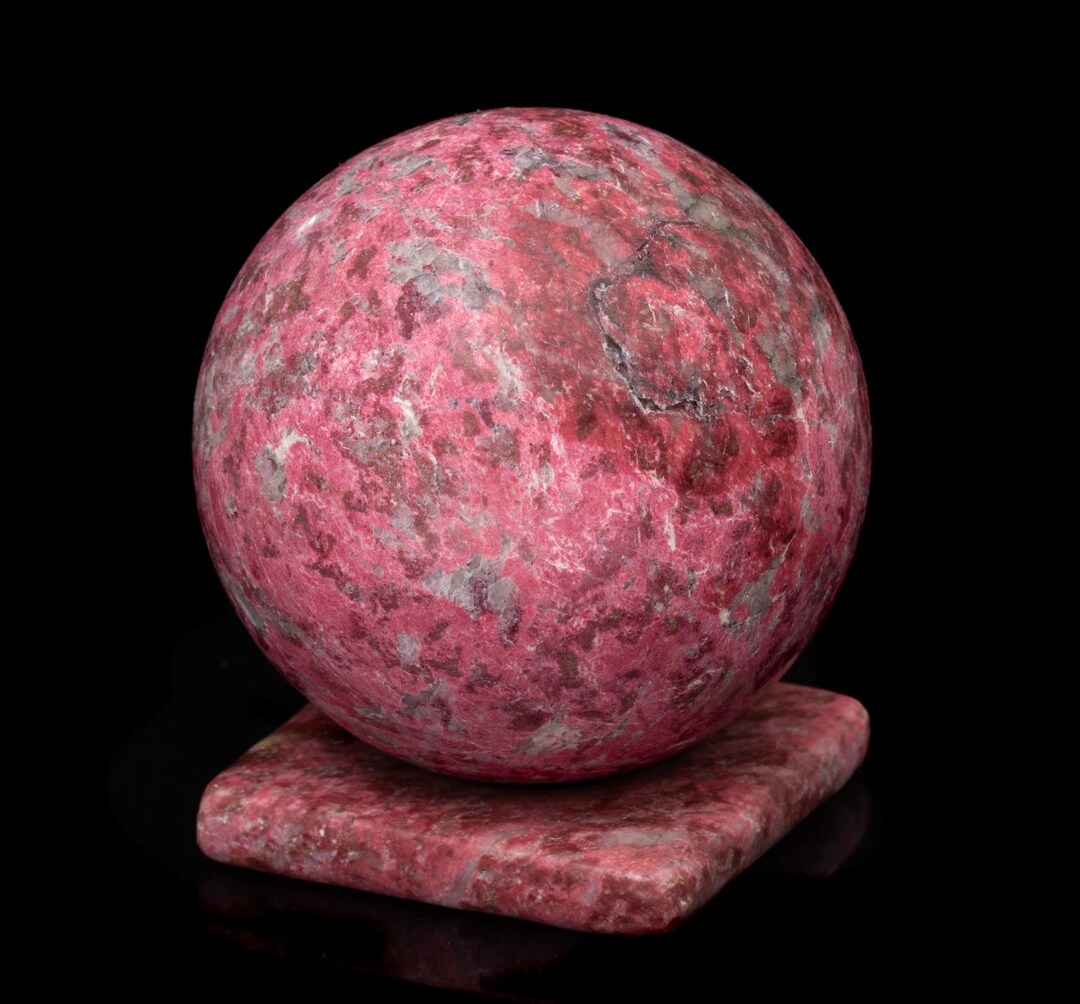 Rare Pink THULITE Stone Polished Sphere With Stand 3.15 Inch Reiki ...