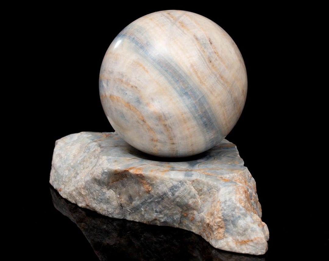 Blue Scheelite Sphere Stone 2.4 Inch Healing Chakra Crystal Ball #911k ...