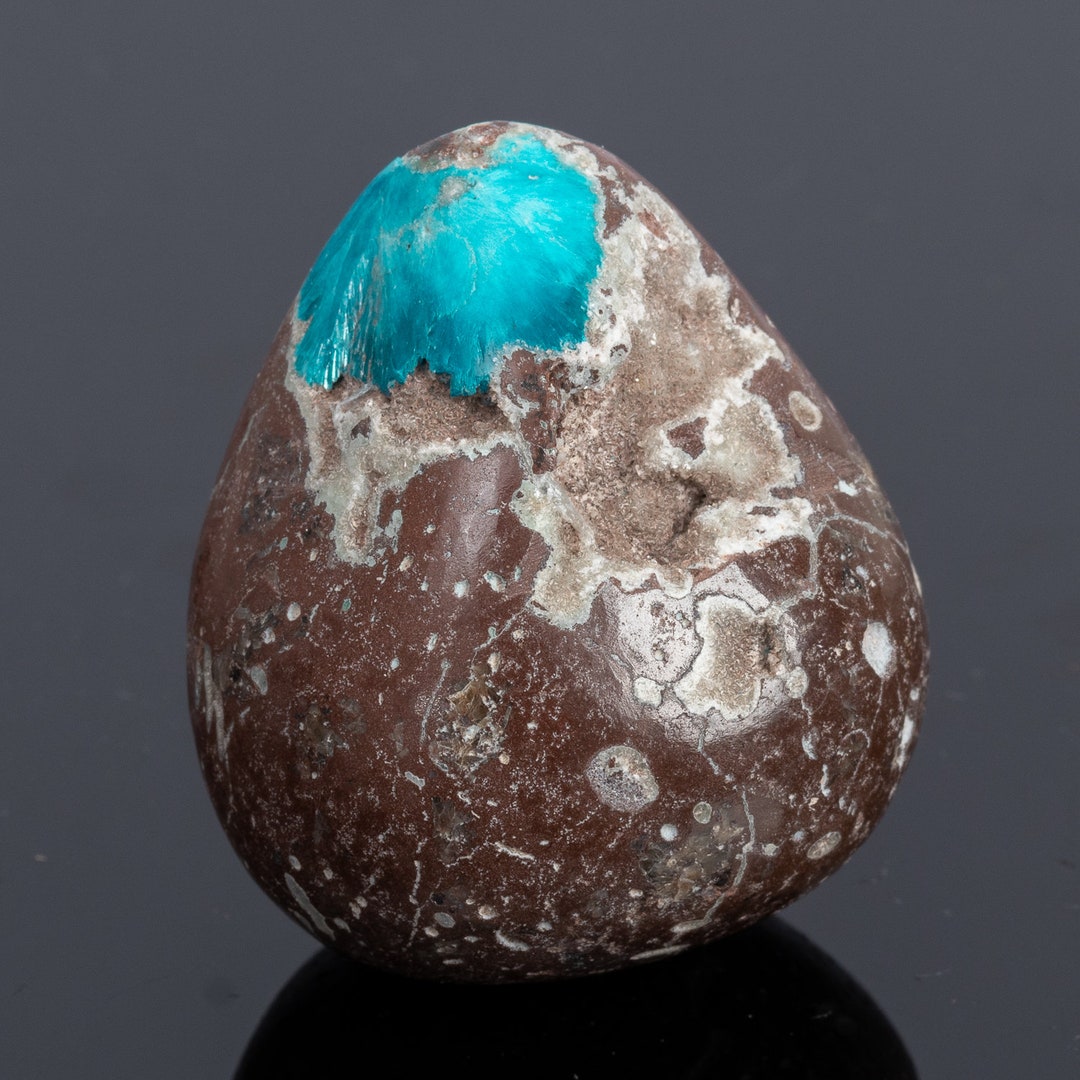 Cavansite Rare Blue Tumbled Stone 1.97 Oz Healing Crystal Polished Palm ...