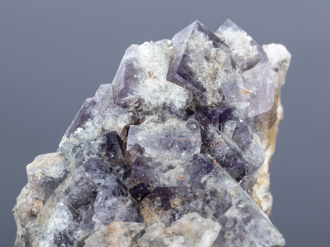 Blue Green Color Change Fluorite Crystals on Matrix 6.88 Oz Fluorescent ...