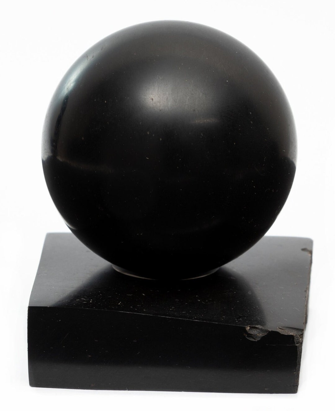 Rare GAGATE Sphere 2.56 Inch Jet Black Healing Stone Ball Specimen With ...