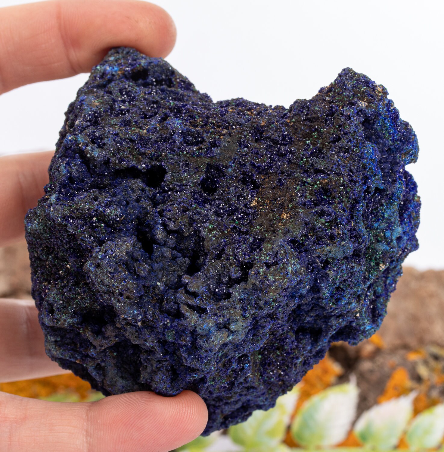 BLUE AZURITE Malachite Crystal geode specimen 15.9 oz chakra | Etsy