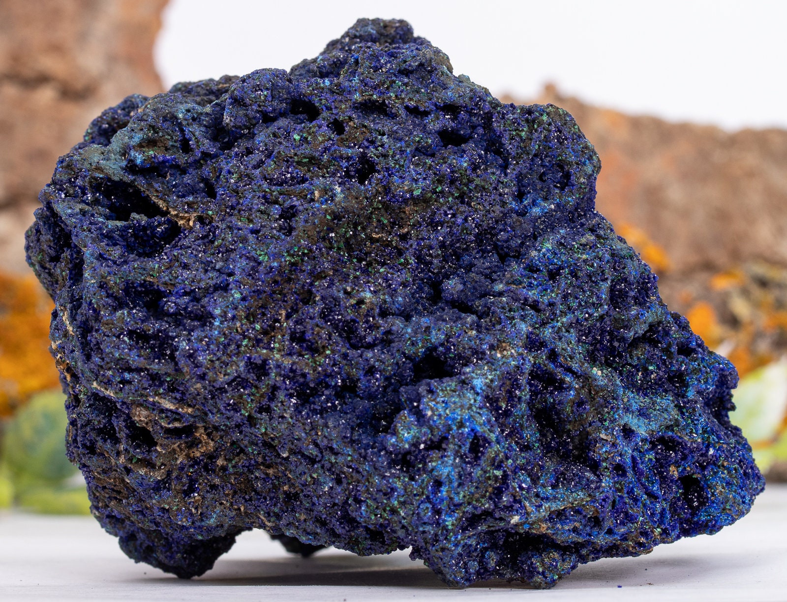 BLUE AZURITE Malachite Crystal geode specimen 15.9 oz chakra | Etsy