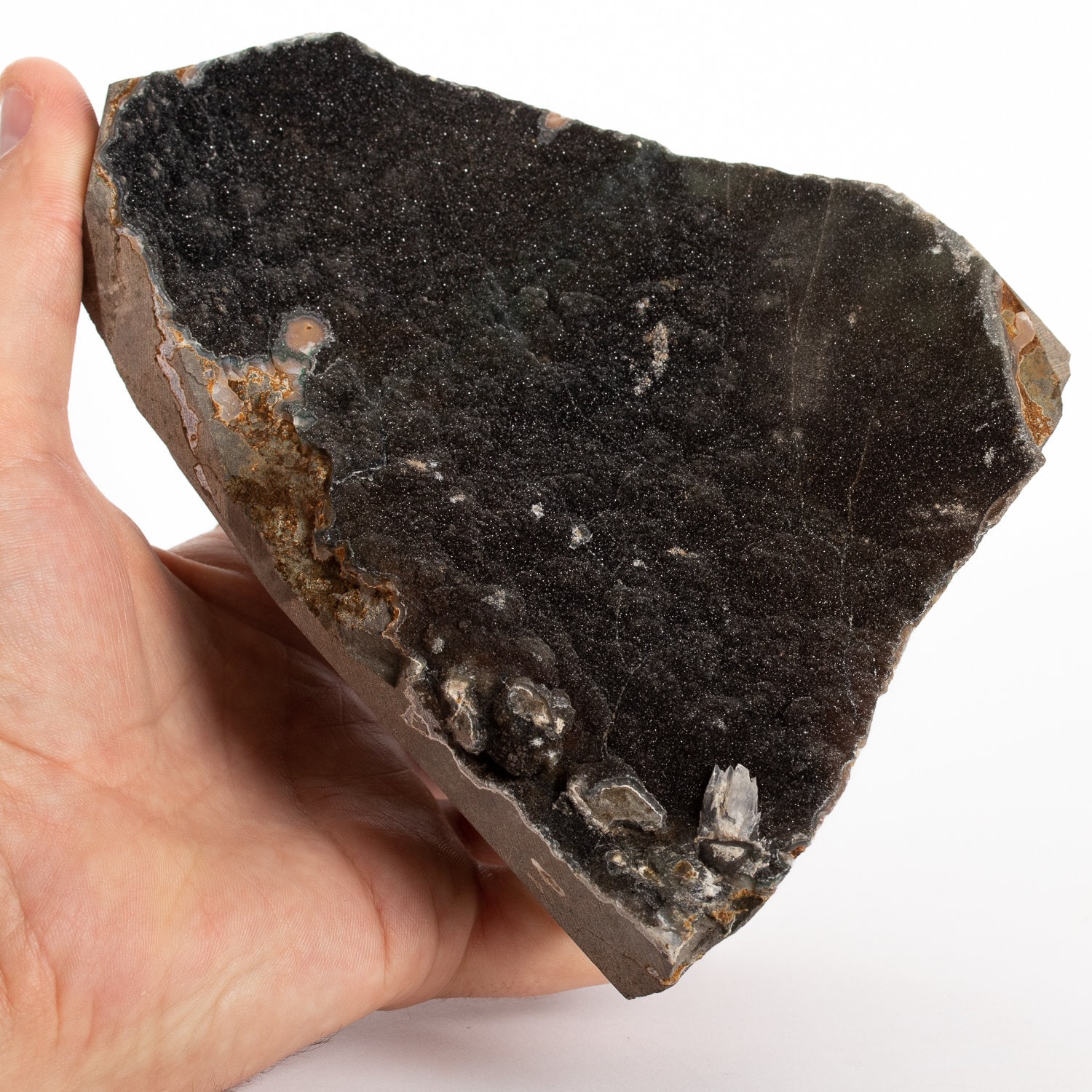 Black AMETHYST Quartz Geode Hematite Crystals Cluster Specimen - Etsy UK