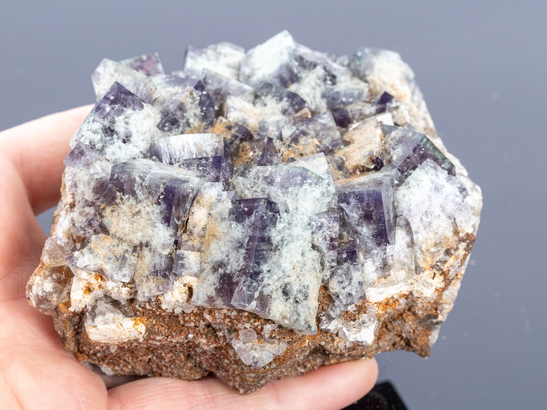 Blue Green Color Change Fluorite Crystals on Matrix 1.32 Lbs ...