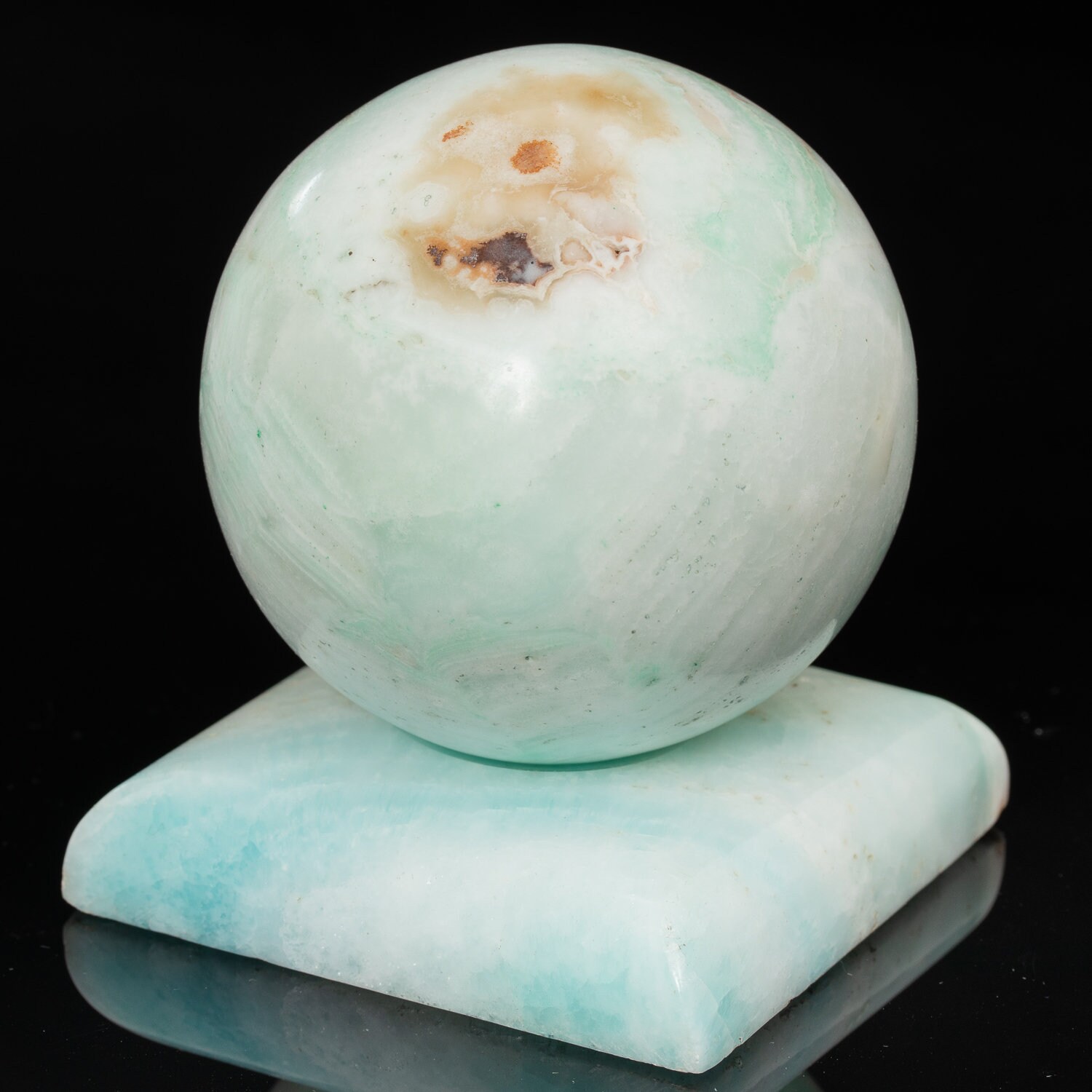 Blue Aragonite / Caribbean Calcite polished Sphere 2.87 | Etsy