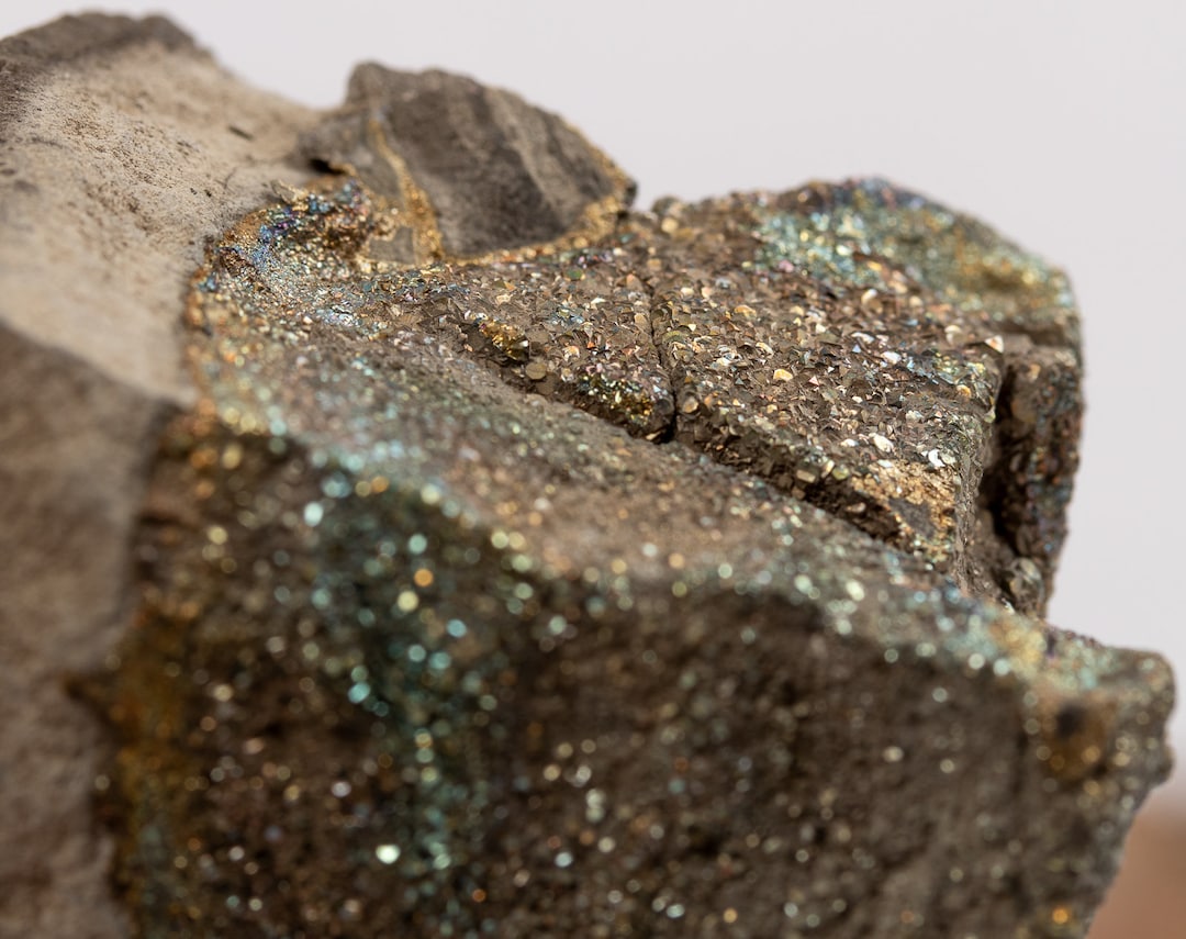 PYRITE Rainbow IRIDESCENT Nodule Crystal Chakra Stone Geode Specimen 6. ...