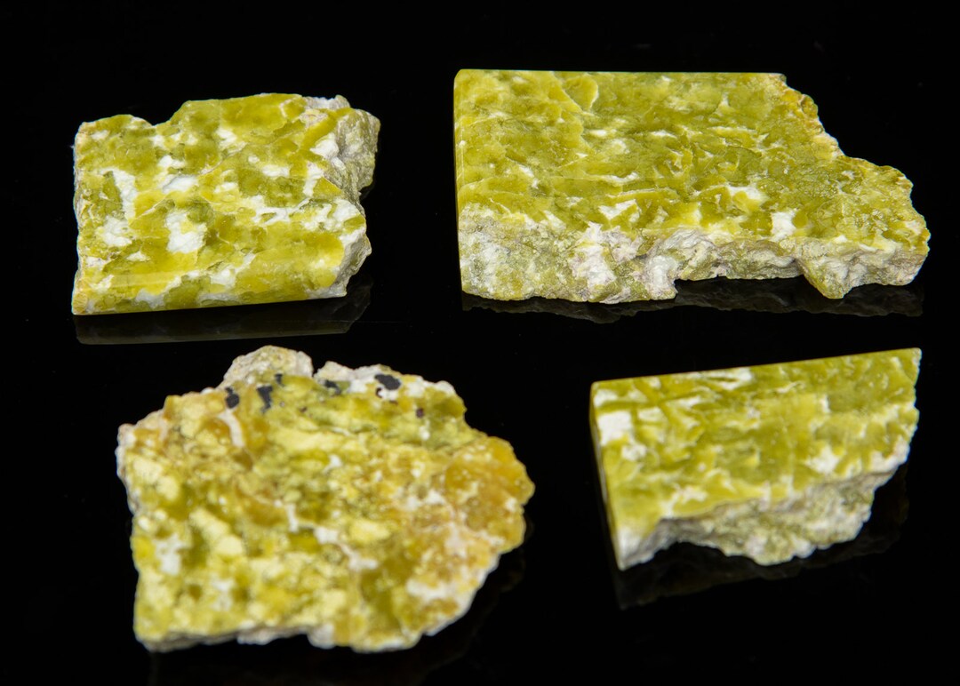 4x Green LIZARDITE Polished Crystal Slab Stone 3.56 Oz Specimen 3044T ...