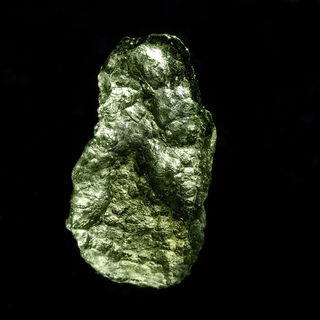 MOLDAVITE Green Crystal Tektite Impact Meteorite 9 Cts Raw Pendant ...