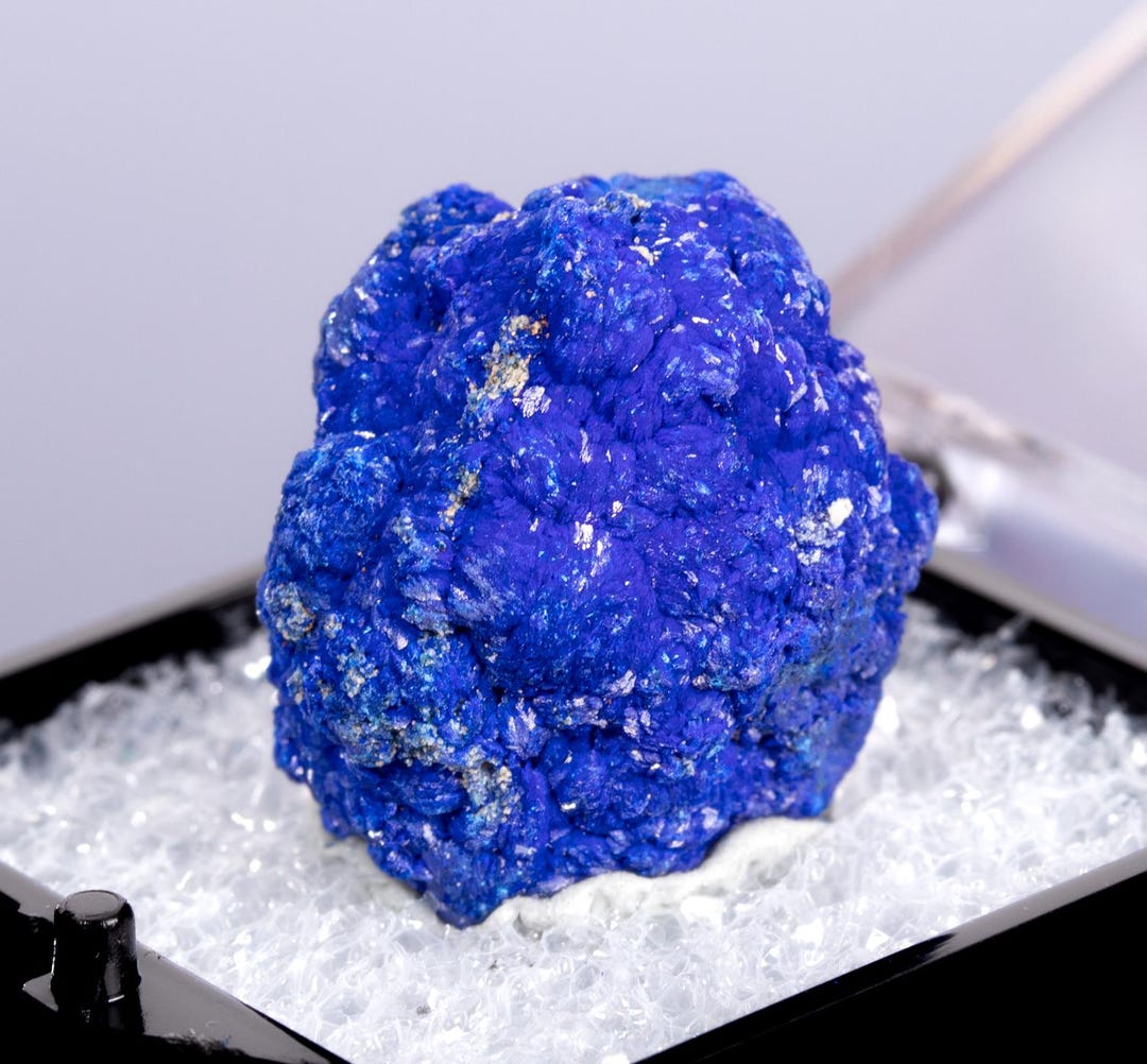 Blue AZURITE Crystal Geode 0.39 Oz Chakra Stone Specimen Thumbnail in ...