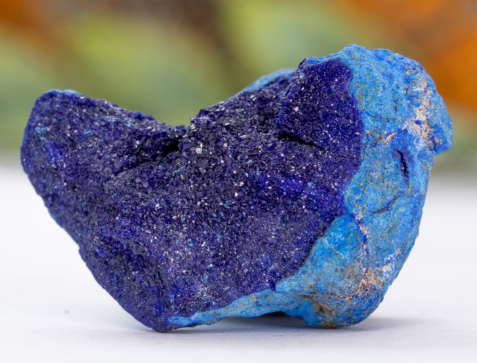 Blue AZURITE Crystal Geode worry chakra stone 0.28 oz specimen | Etsy