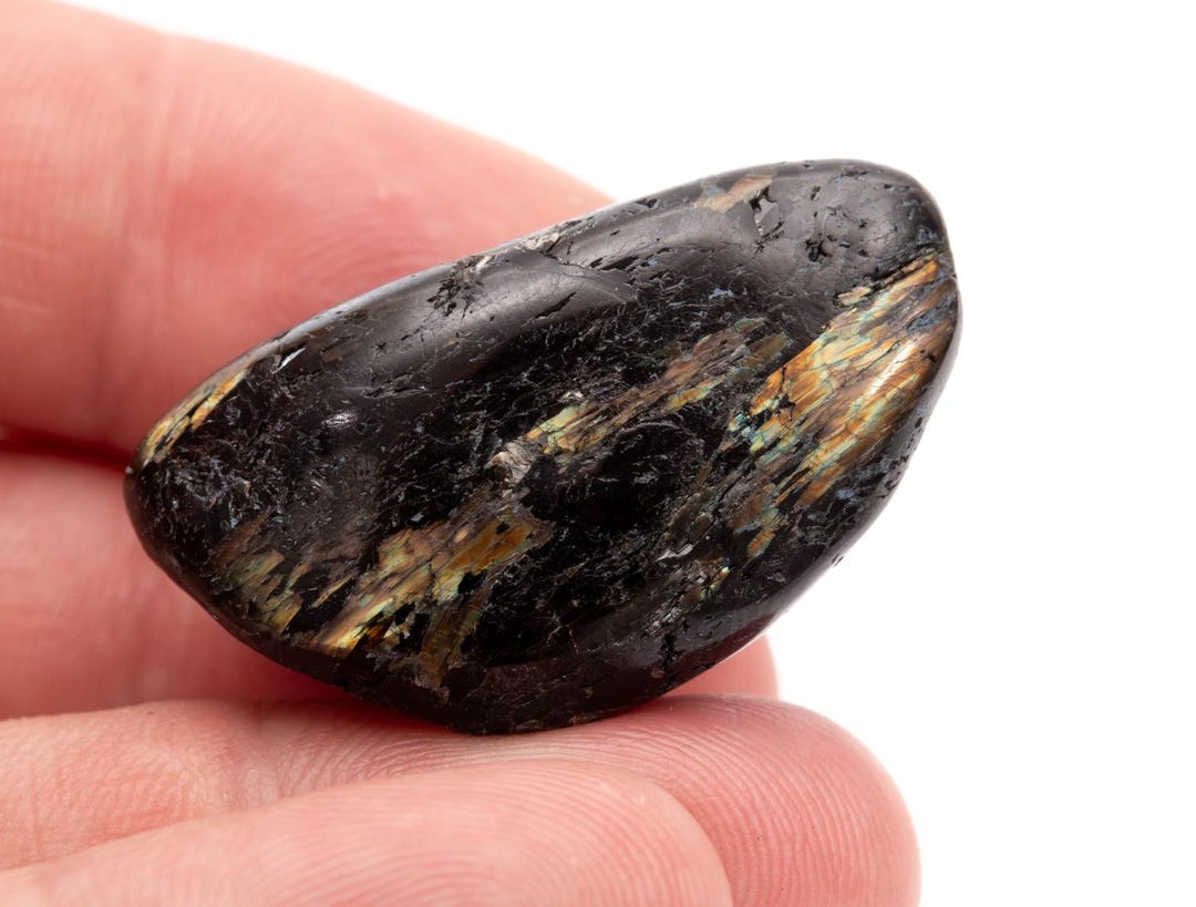 Rare Polished NUUMMITE Tumbled Palm Stone 0.63 Oz Healing Chakra ...