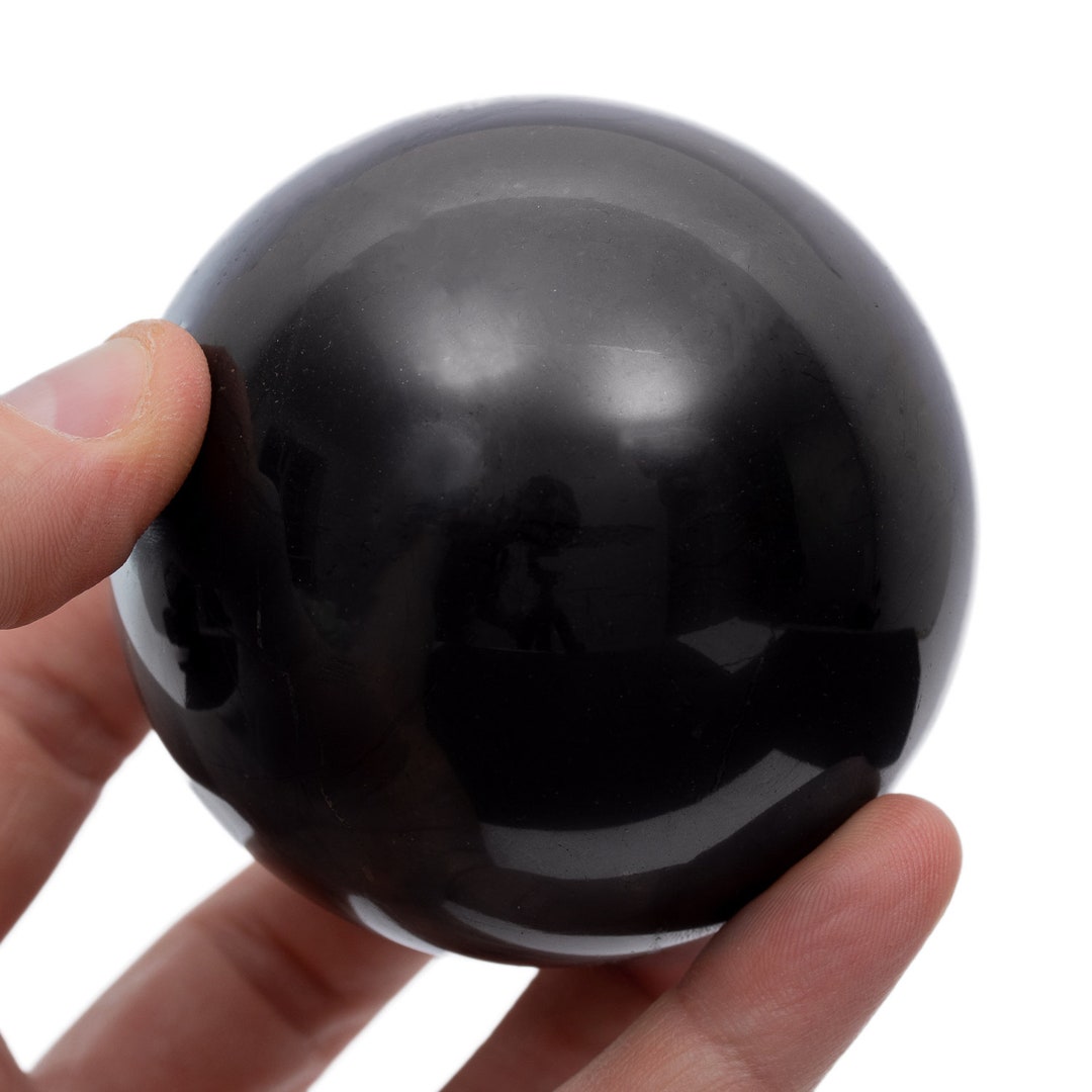 Authentic Shungite Sphere Polished 3.14 Schungite Schungit Stone Ball ...