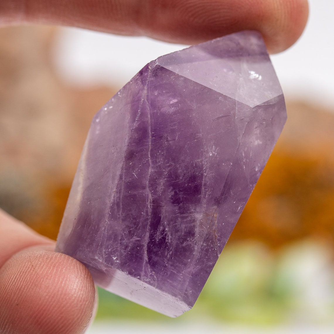 Poliert AMETHYST Kristall Prisma Mineral Punkt Heilung 1.19 oz | Etsy
