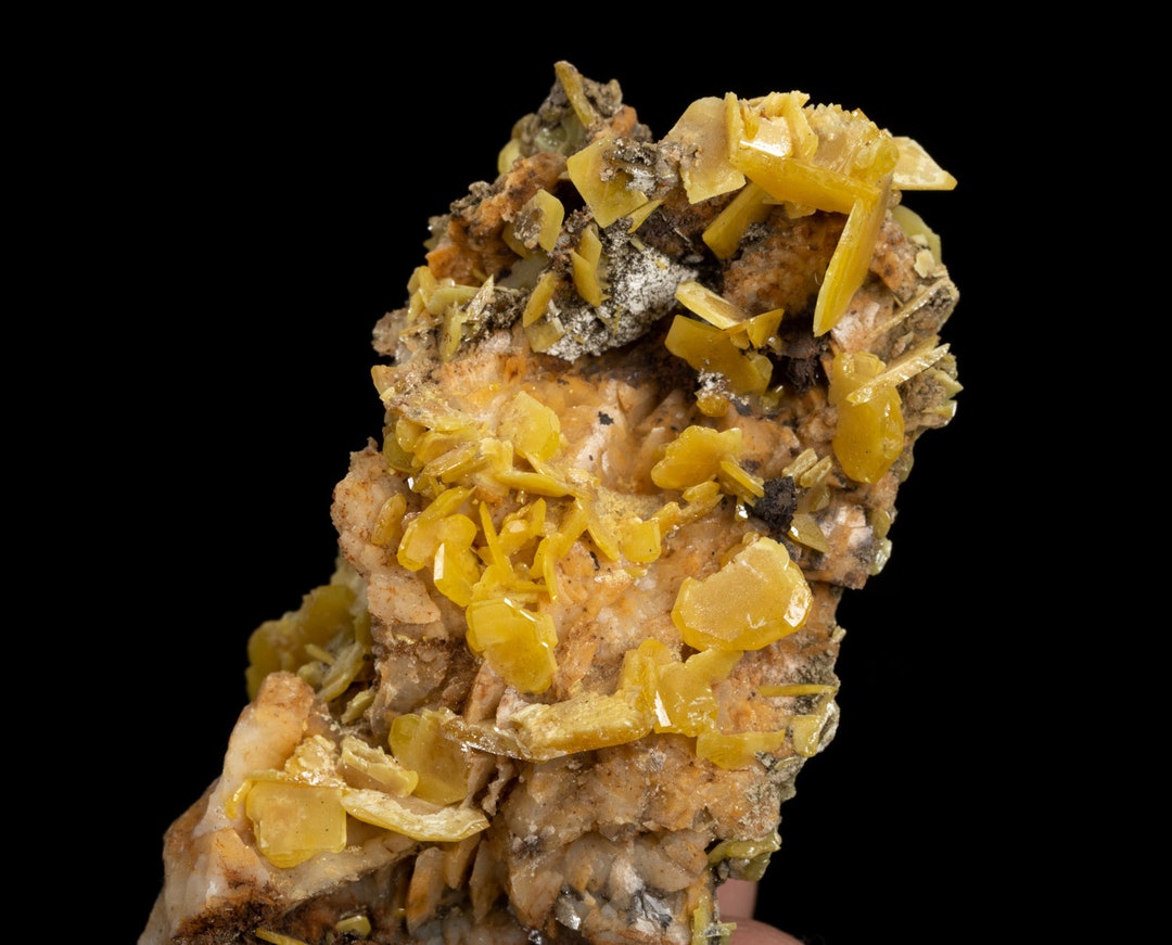 WULFENITE Crystals on Matrix 1.09 Oz Stone Specimen #9524T - MOROCCO - Etsy