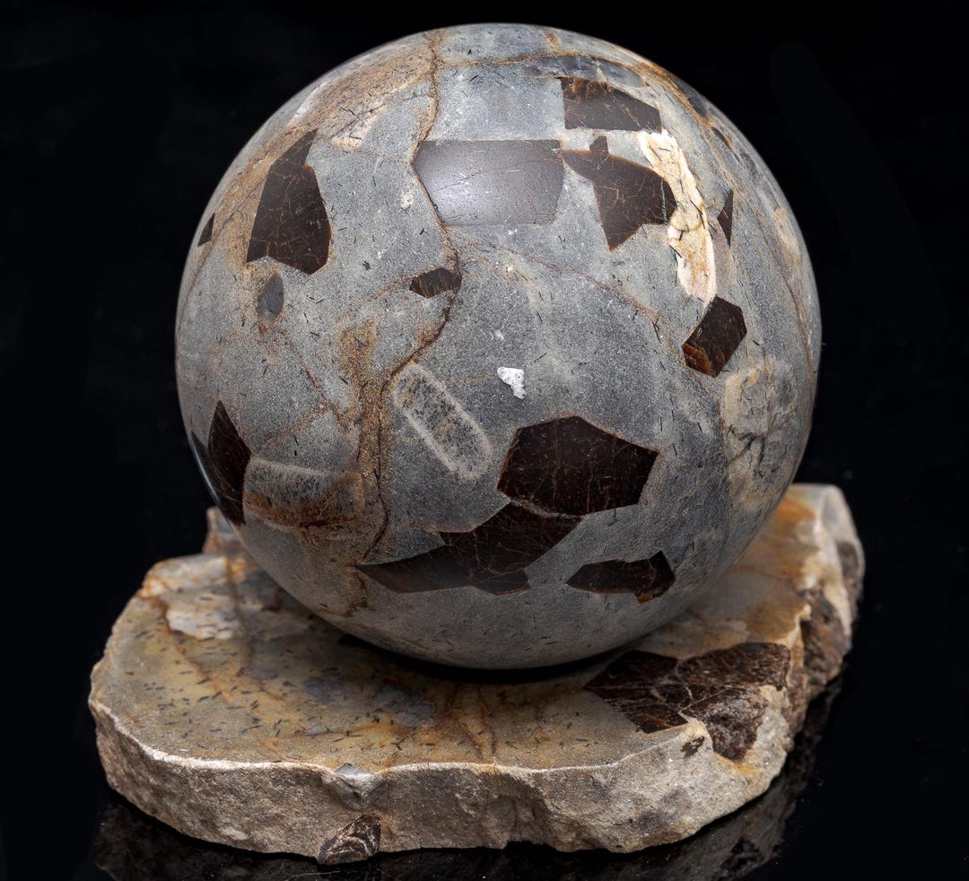 STAUROLITE in MUSCOVITE Shale Sphere With Feldspar Inclusions Crystal 3 ...