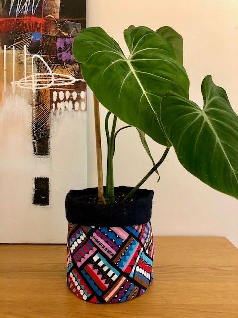 200 mm Fabric Planter Pot Cover for Indoor Plants Multicolour | Etsy