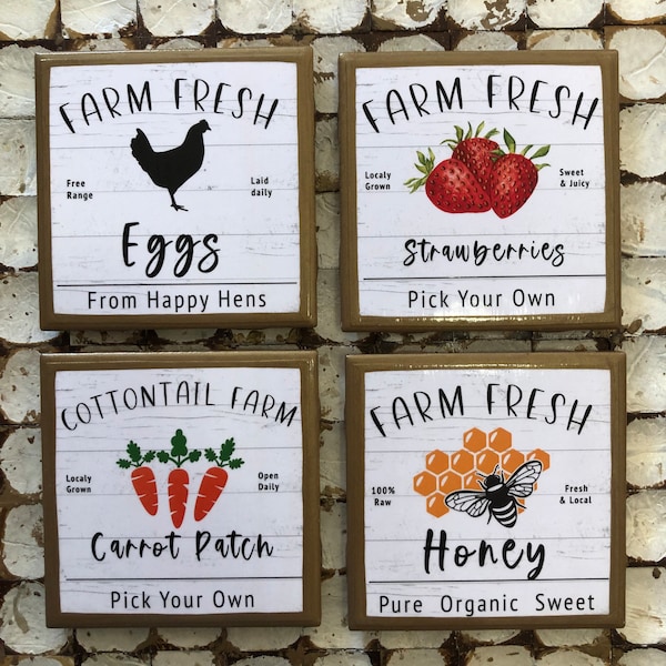 Farmhouse Coasters - Etsy