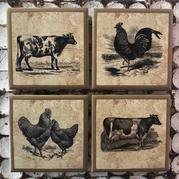 Farmhouse Coasters - Etsy